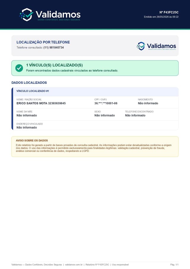 Descobrir Nome Pelo Telefone | Consulta Online pelo Número | Validamos